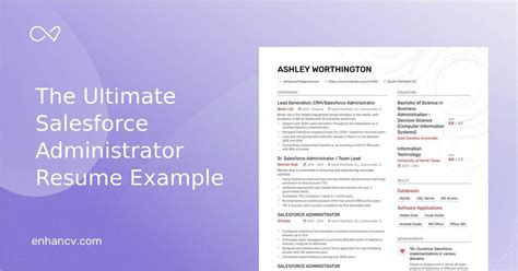 5 Salesforce Admin Resume Examples And Guide For 2023