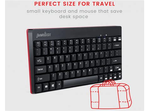 PERIDUO 712 Wireless Mini Keyboard And Mouse Set Black KBC PERI 712B 2 The Keyboard Company