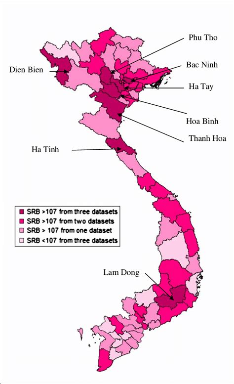 Sex Ratios At Birth Srbs Above 107 By Number Of Datasets Viet Nam