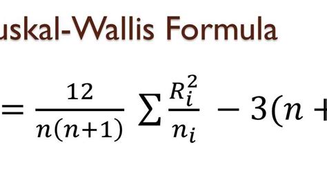 Calculate Kruskal Wallis H Test For Group Comparison
