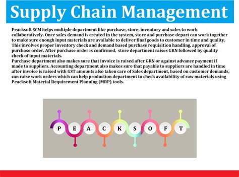 Peacksoft Erp Software On Linkedin Peacksoft Scm Workflow Through Rm Planning Procurement