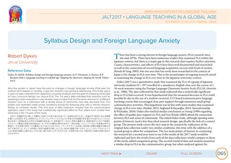 Pdf Syllabus Design And Foreign Language Anxiety