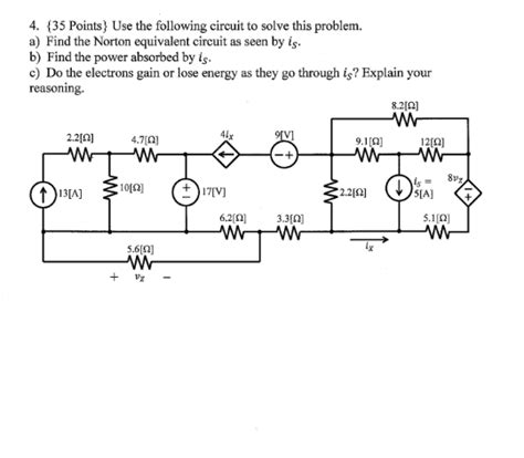 Solved Points Use The Following Circuit To Solve Chegg Com