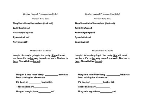 Genderneutralpronounmadlibs Ppt