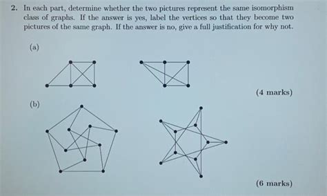 Solved In Each Part Determine Whether The Two Pictures Chegg
