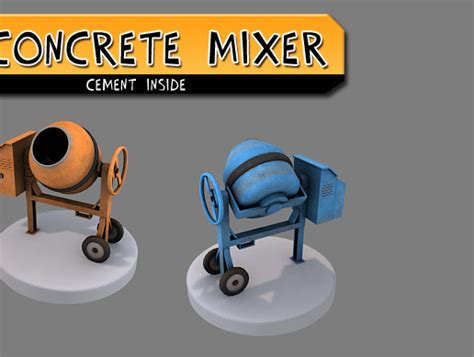 concrete mixer static prop released community showcases unity