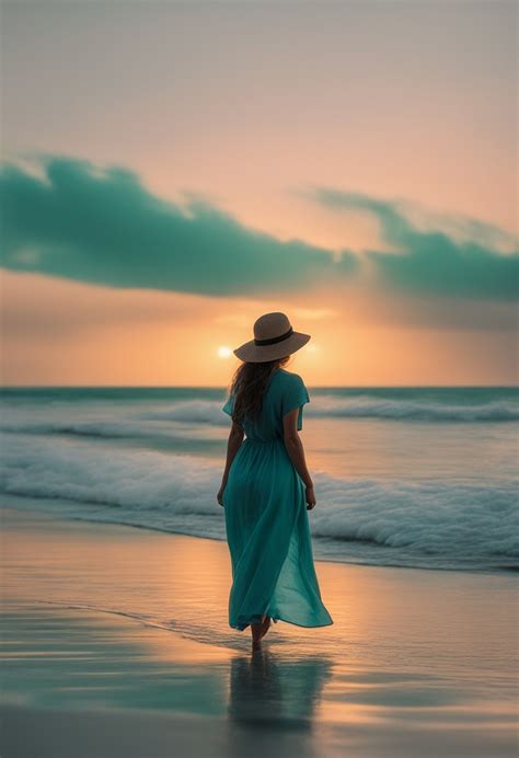 Download Woman Ocean Sunset Royalty Free Stock Illustration Image