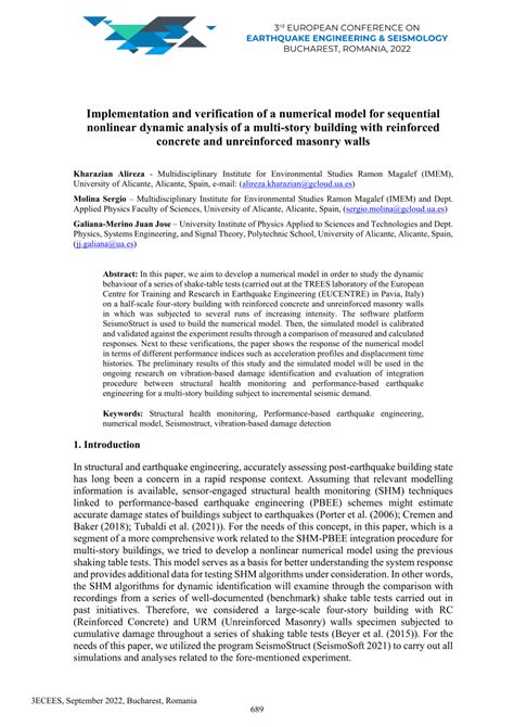 Pdf Implementation And Verification Of A Numerical Model For