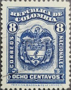 แสตมป์ Coat Of Arms Of Colombia โคลัมเบีย 1920 24 Definitives Arms Personalities Numbers Mi