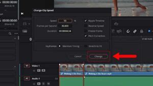 Change Speed And Duration Of Clips In DaVinci Resolve 18
