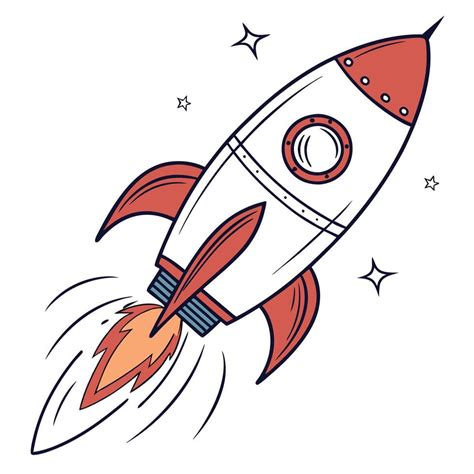 Cartoon Rocket Clipart For Space And Science Projects 56951808 Vector