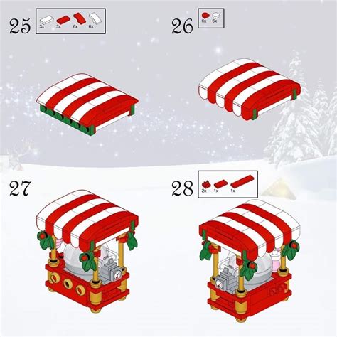 Cotton Candy Stand Lego Christmas Moc Free Instructions Artofit
