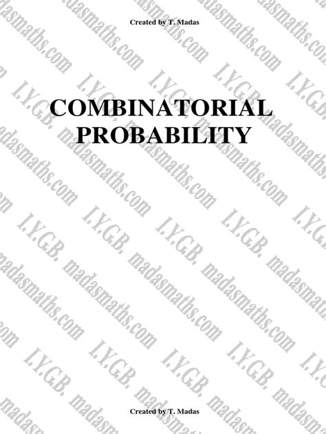 Combinations And Permutations Pdf Mathematics