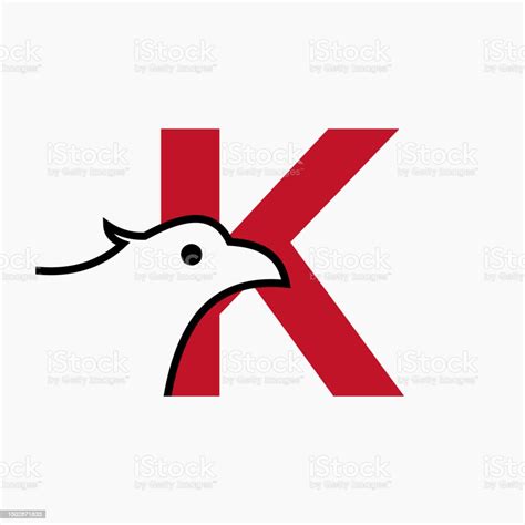 Initial Letter K Eagle Logo Design Transportation Symbol Vector