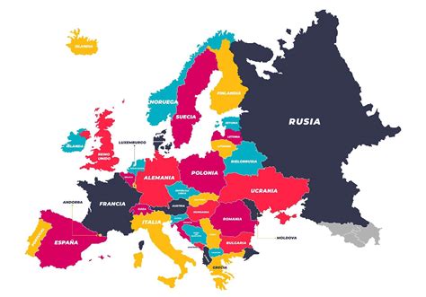 Mapa Da Europa Em Alta Qualidade Pdf Para Imprimir Grátis