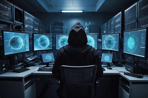 Premium Photo Dangerous Hooded Hacker Breaks Into Government Data