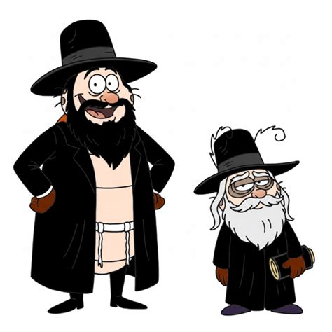 Rube Roach Dressed As Jewish Adult And Reg Roach Dressed As Rabbi