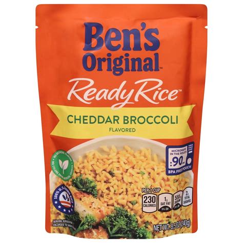 2 Pack Bens Original Ready Rice Cheddar Broccoli Flavored Rice 8 5 Oz Packaging May Vary