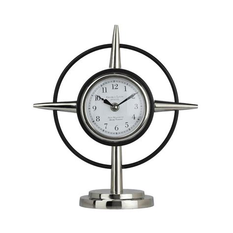 Buy Compass Clue Table Clock Silver Online In India Vaaree