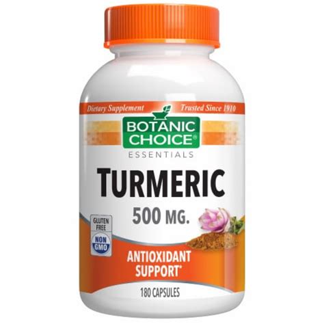 Botanic Choice Turmeric 500 Mg Antioxidant Herbal Supplement 180