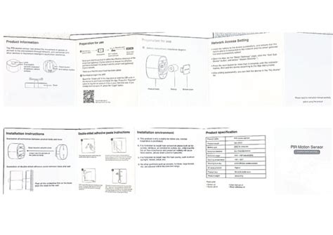 Manual Sensor Zigbee 30 Moes Zss X Pirl C Pdf
