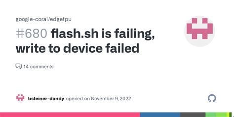 Flash Sh Is Failing Write To Device Failed Issue Google Coral Edgetpu GitHub