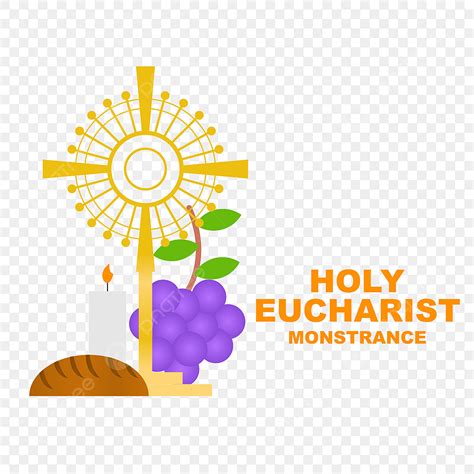 Holy Eucharist Monstrance Celebration Card Png Vector Psd And