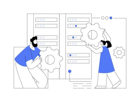 Premium Vector Big Data Job Abstract Concept Vector Illustration