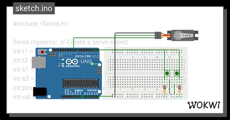 Servo Met Knop Les 9 Wokwi Esp32 Stm32 Arduino Simulator