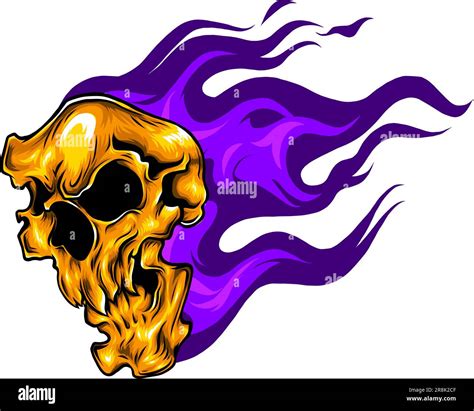 Purple Fire Skull