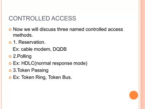 Controlled Access Protocols Pptx