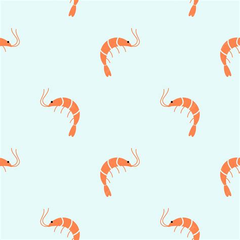 Premium Vector Shrimp Seamless Pattern Vector