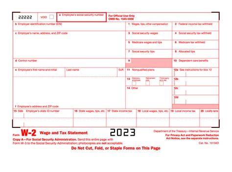W2 Form 2022 Printable W2 Form 2022 Printable