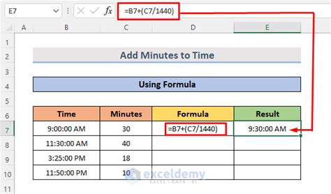 How To Add Minutes To Time Quickly In Excel 5 Easy Ways Exceldemy