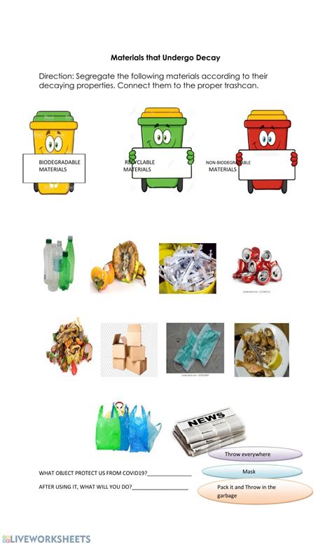 Materials That Undergo Decay Interactive Worksheet
