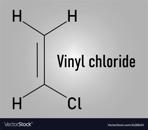 Vinyl Chloride Pvc Chemical Structure Royalty Free Vector