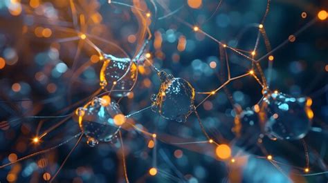 Intricate Neural Network Of Glowing Synaptic Connections Representing Biological And Digital