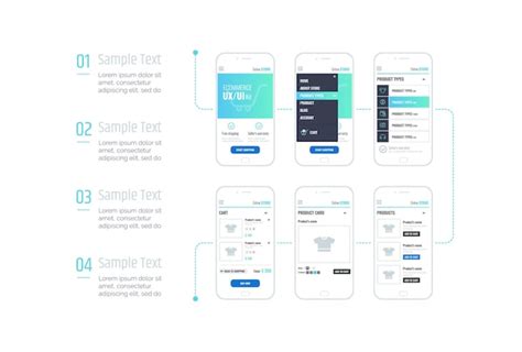 Premium Vector Mobile Application Interface