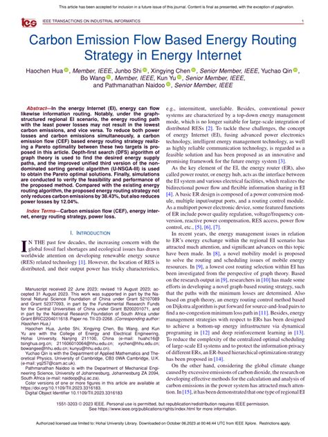 Pdf Carbon Emission Flow Based Energy Routing Strategy In Energy Internet