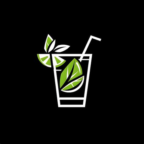Mojito Logo With A Mint Leaf And Lime Wedge Typography Logo Creative