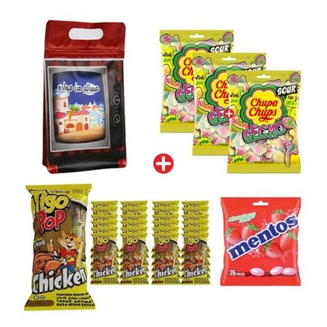 Buy Gargean Paper Bag 12 Pieces Mentos Candy 26 Pieces Chupa Chups