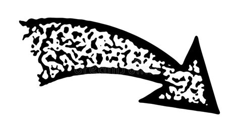 Textured Black Curved Right Arrow Stock Vector Illustration Of Right Symbol 321605500