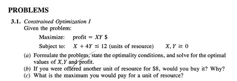 Solved Problems 31 Constrained Optimization I Given The