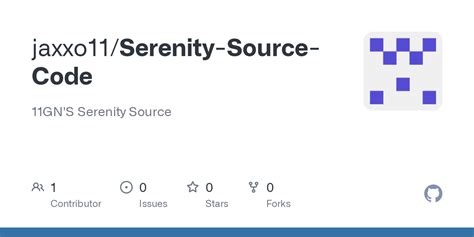 github jaxxo11 serenity source code 11gn s serenity source