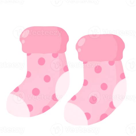 Cute Pink Socks Winter Fashion Winter Clothing Cartoon Illustration