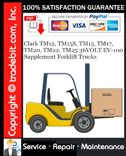 Clark Tm12 Tm15s Tm15 Tm17 Tm20 Tm22 Tm25 36volt Ev 100
