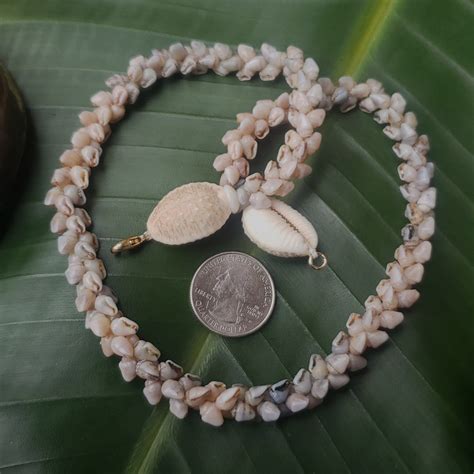 Shell Necklace Kauai Momi Shell Lei Momi Necklace Rare Momi Shell Necklace Traditional Hawaiian