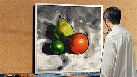 과일 정물화 아크릴 물감 그림 그리기그림 취미 287 Youtube