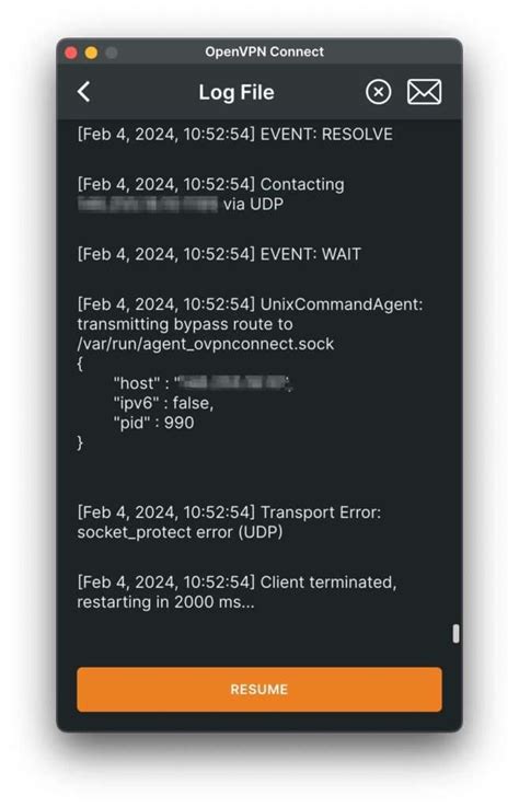 Solución a errores de conexión en OpenVPN Connect para macOS Administración de Sistemas