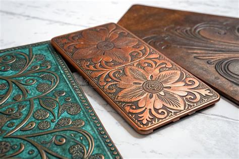 Stunning Oxidized Copper Sheet Art Intricate Patterns And Vibrant Colors Showcase A Dramatic